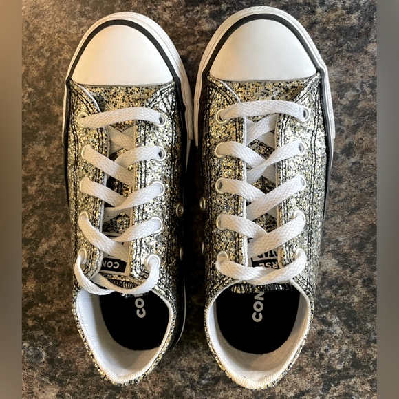 Converse | Shoes | Little Girls All Stars Glitter Converse Size 3 ...